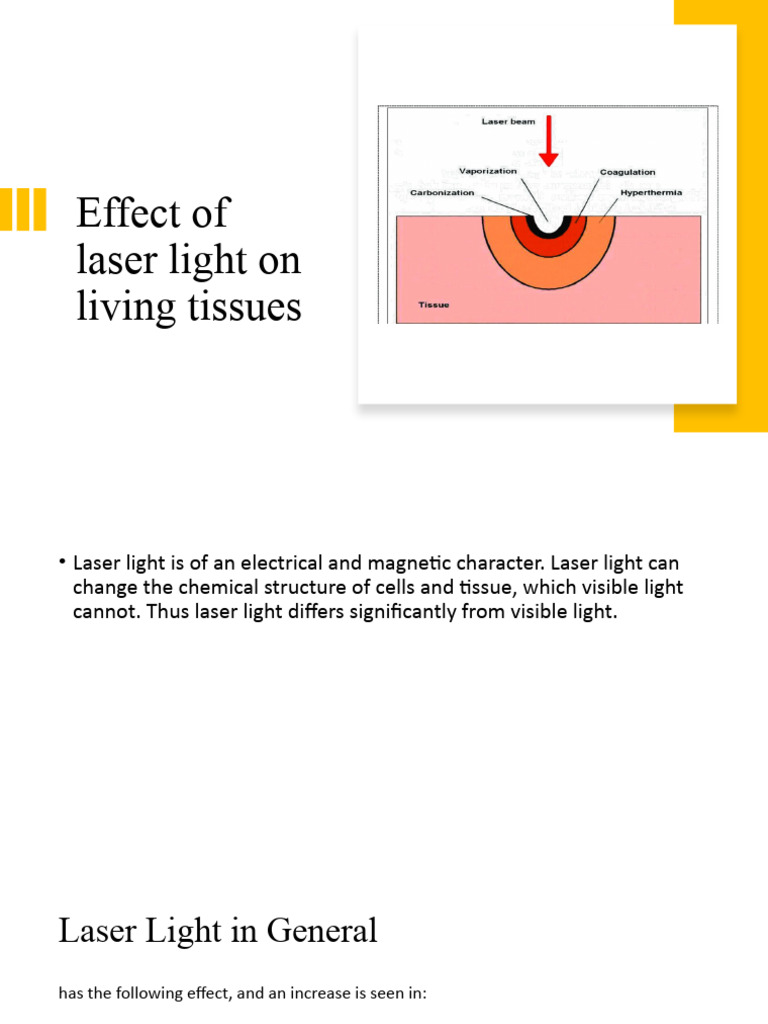 Effect of Laser Light On Living Tissues | PDF | Laser | Light