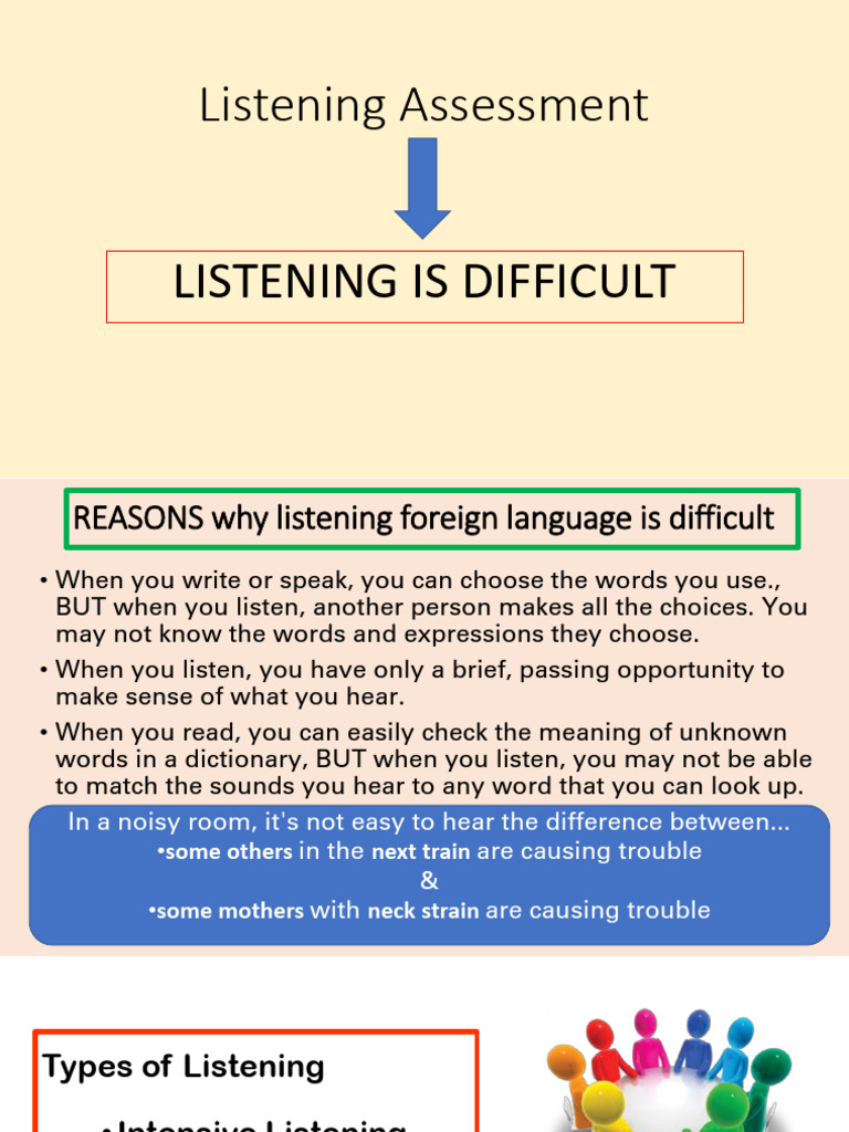 8th Meeting - Listening Assessment | PDF