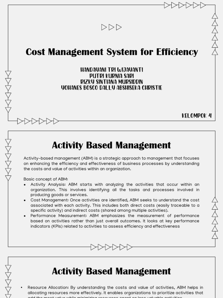 Kelompok 4 (Cost Management System For Efficiency | PDF