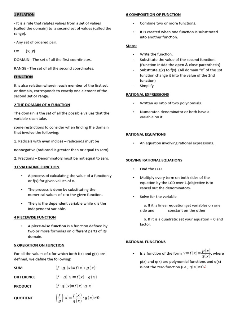 Gen Math | PDF | Function (Mathematics) | Variable (Mathematics)