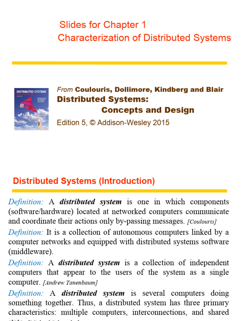 Overview of Distributed Systems Concepts | PDF