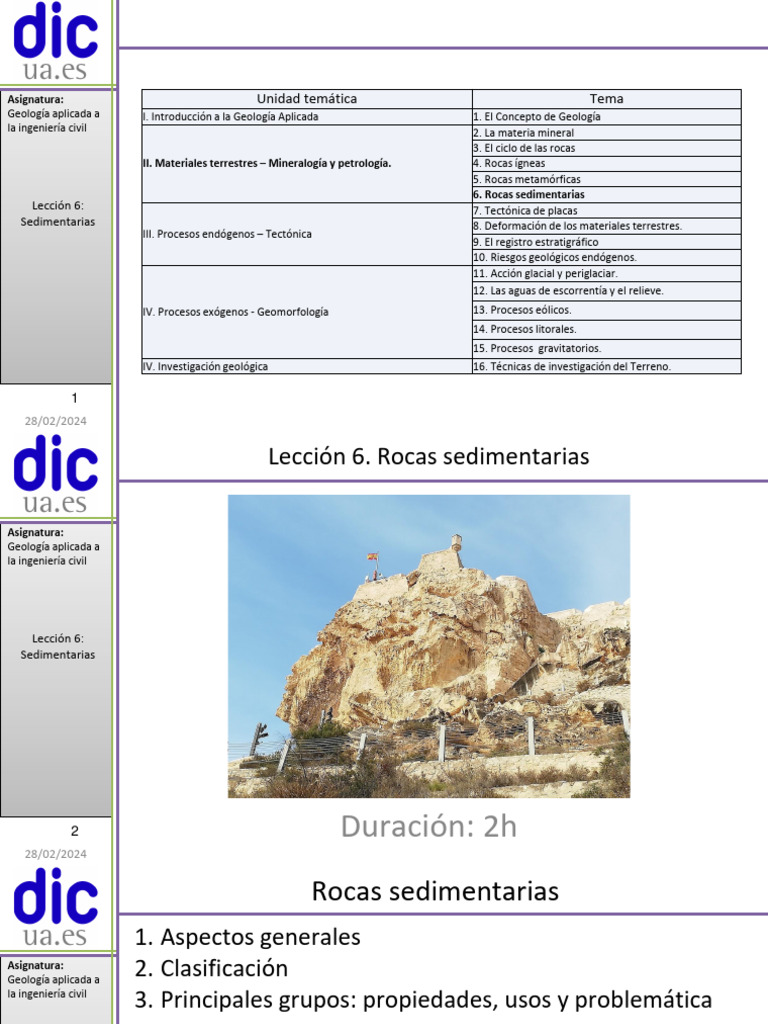 Tema 06 - Rocas Sedimentarias v02 | PDF