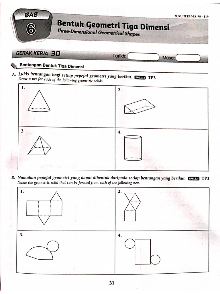 surface area of 3D shapes | PDF