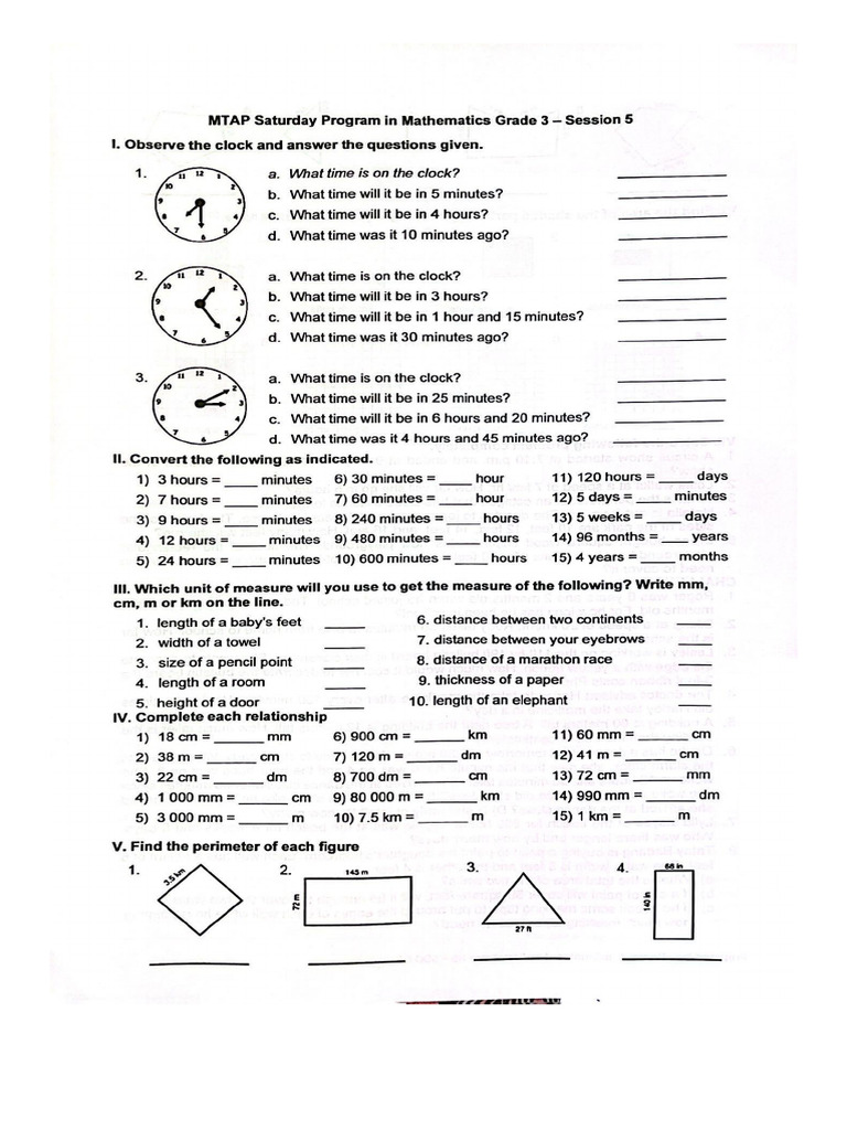 MTAP Grade 3 Session 5 | PDF
