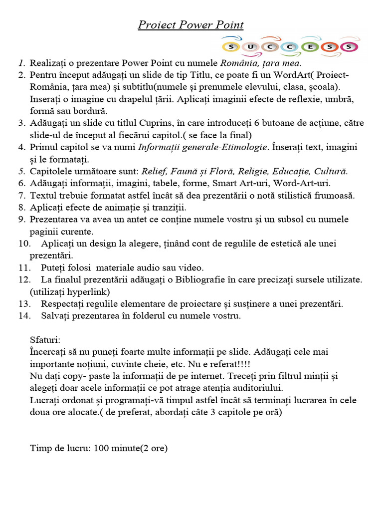 Proiect Power Point | PDF