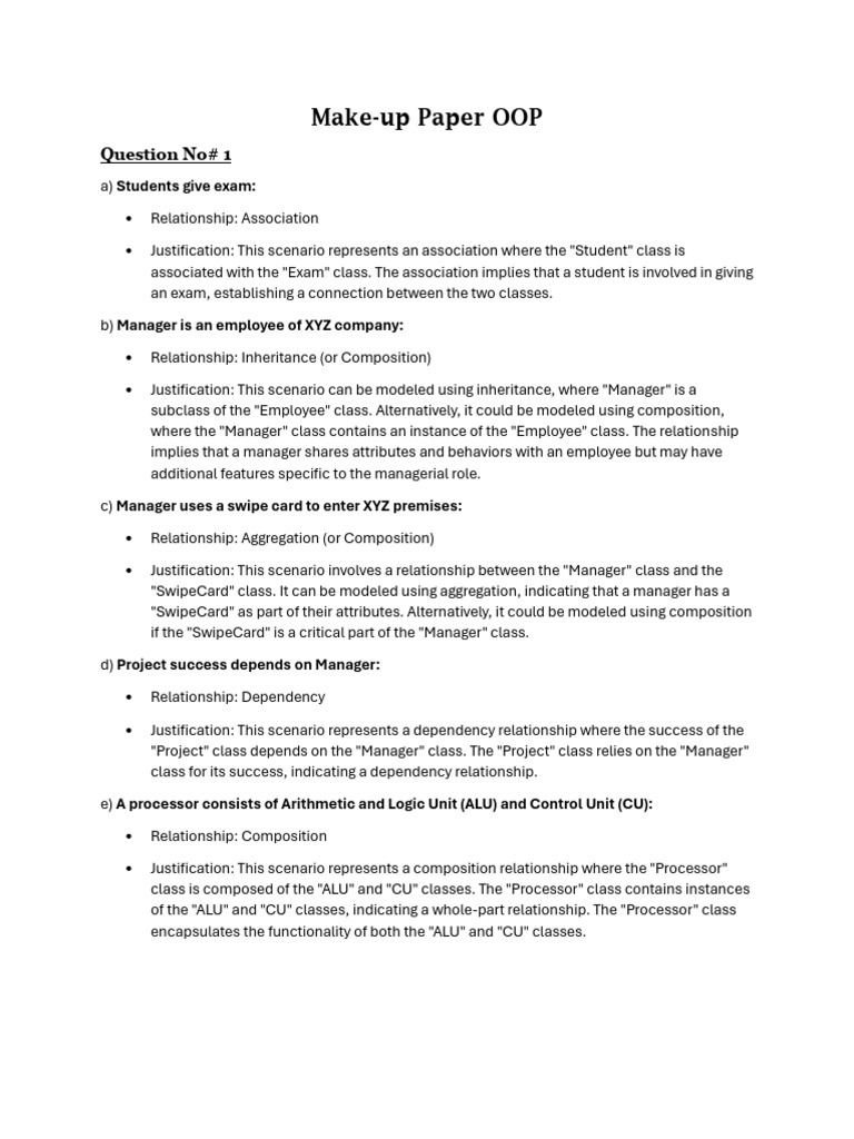 Paper OOP Solve | PDF