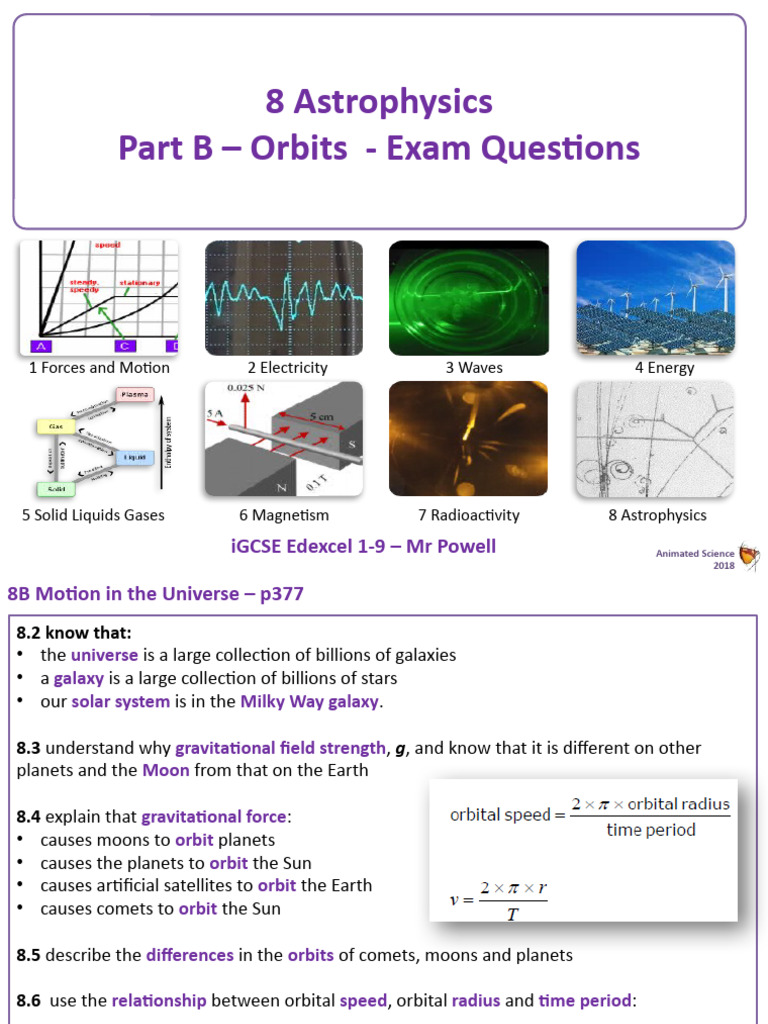 8 Astrophysics Part B Orbits Exam Questions | PDF | Solar Eclipse | Orbit