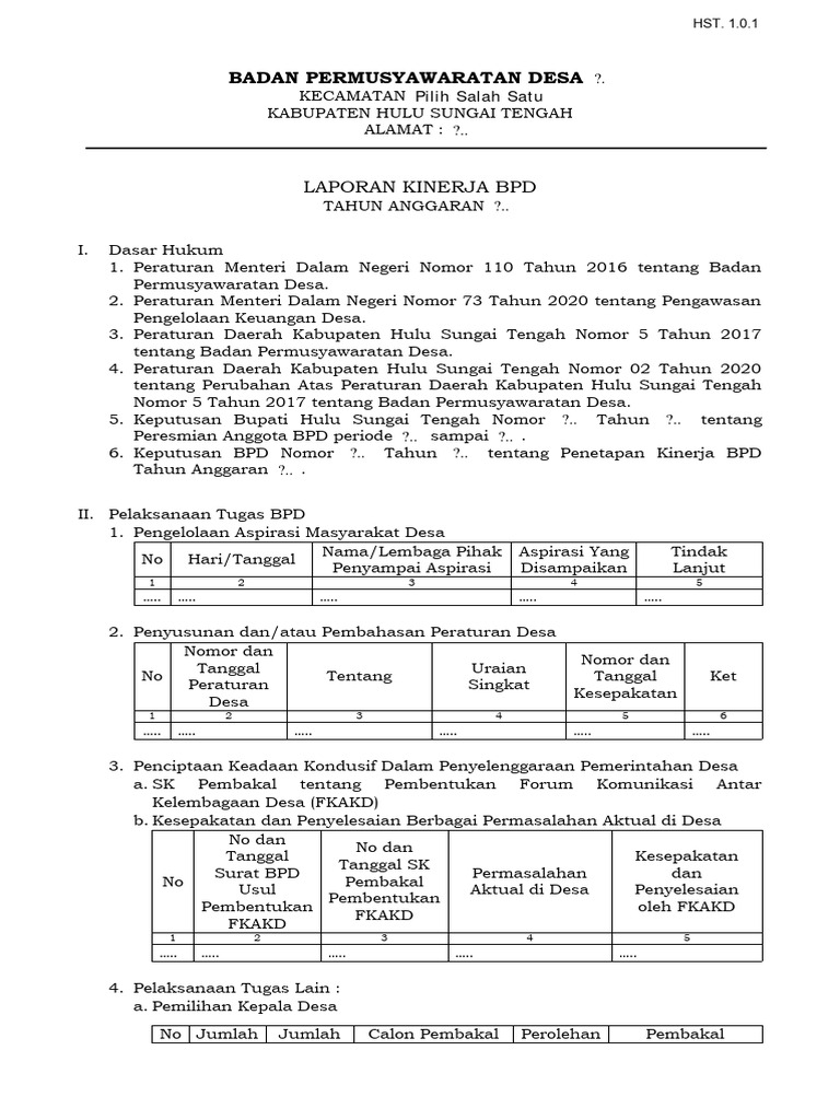 Laporan Kinerja BPD 2023 | PDF