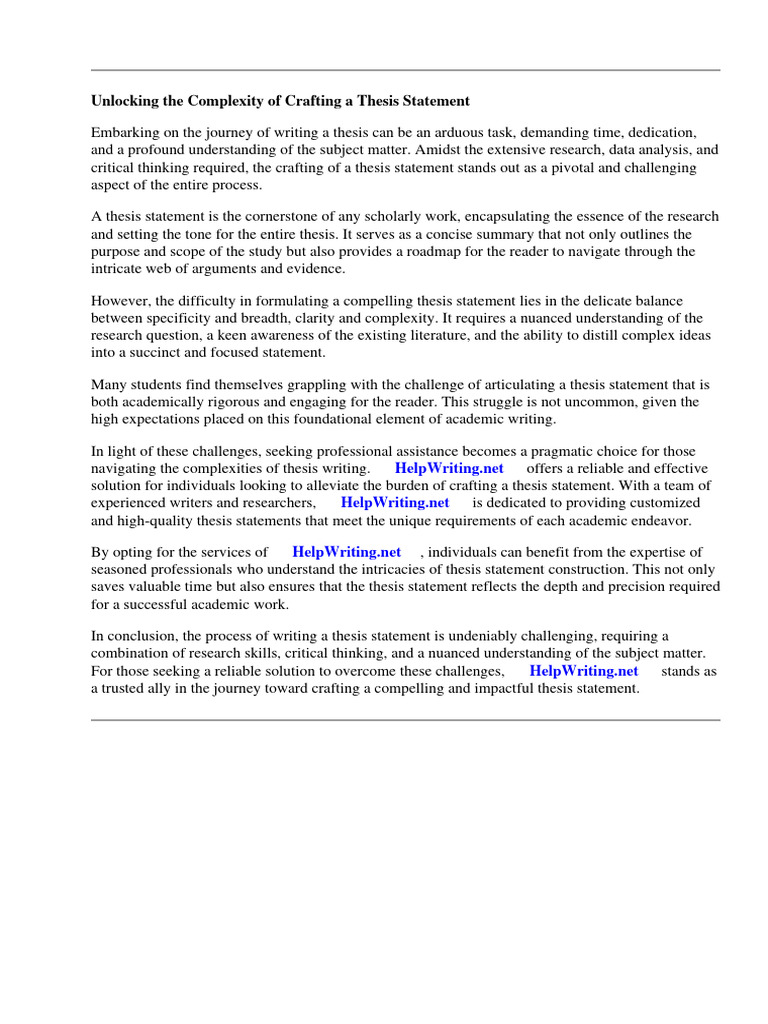 Modeling Thesis Statement | PDF | Essays | Thesis