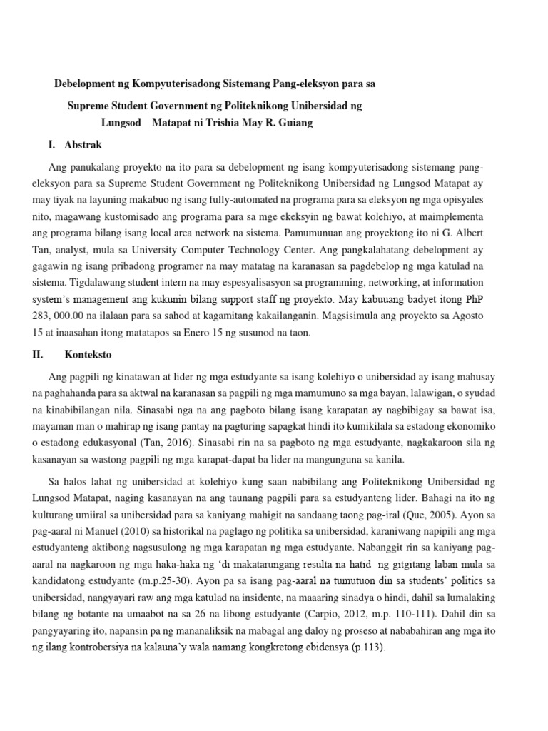 Halimbawa NG Panukalang Proyekto | PDF