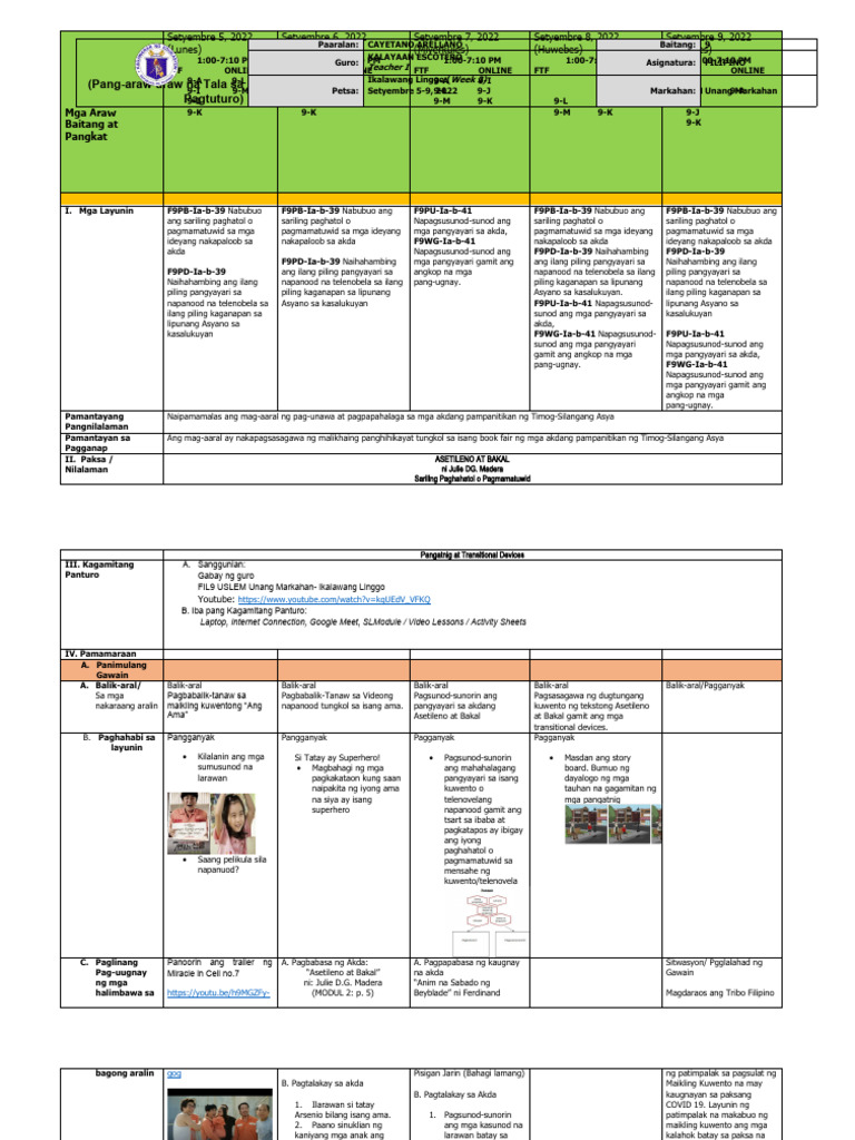 Escotero Q1M2 DLL | PDF