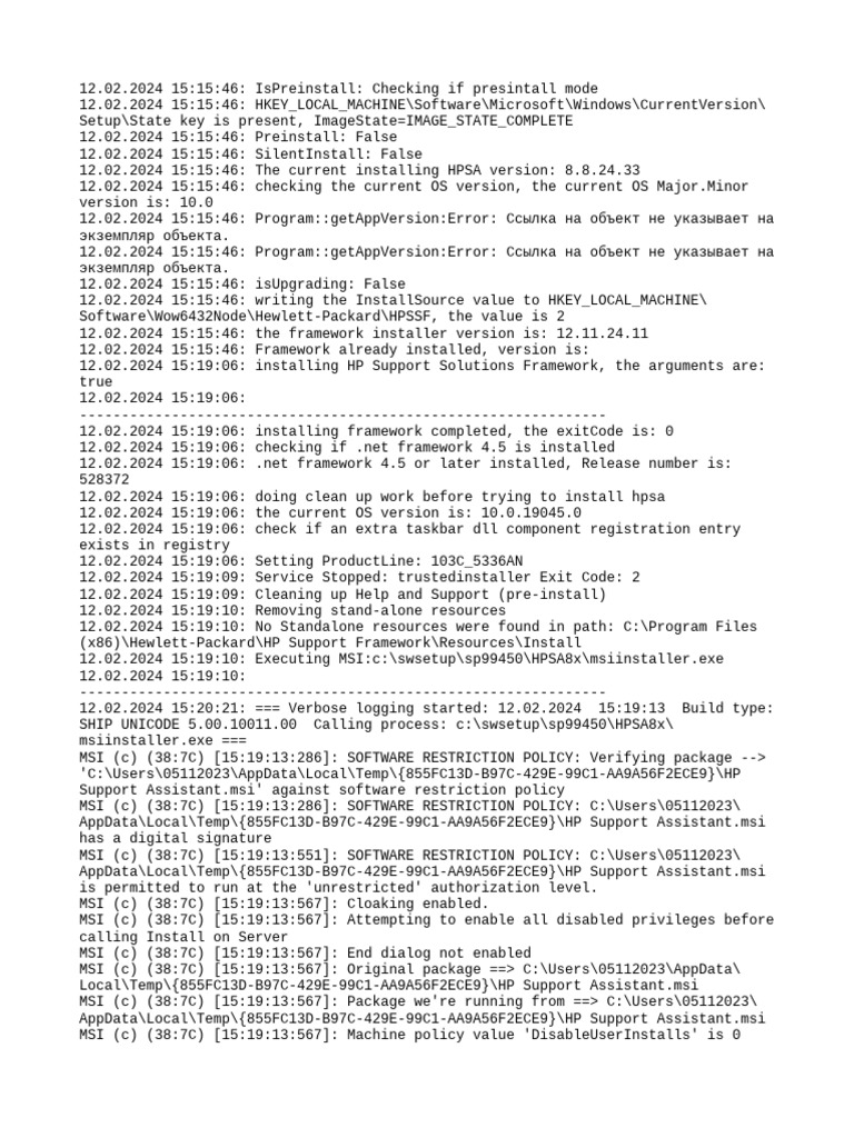HPSA Install 20240212-152206 | Download Free PDF | Windows Registry ...
