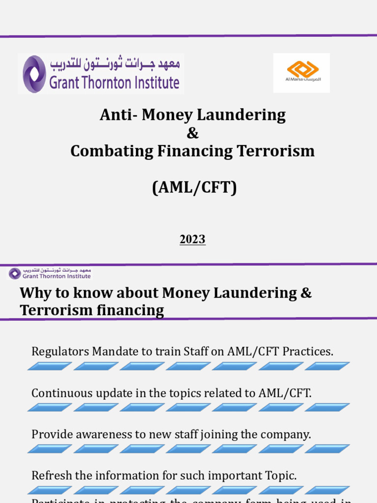 AML/CFT Training and Awareness Guide | PDF | Money Laundering | Terrorism Financing