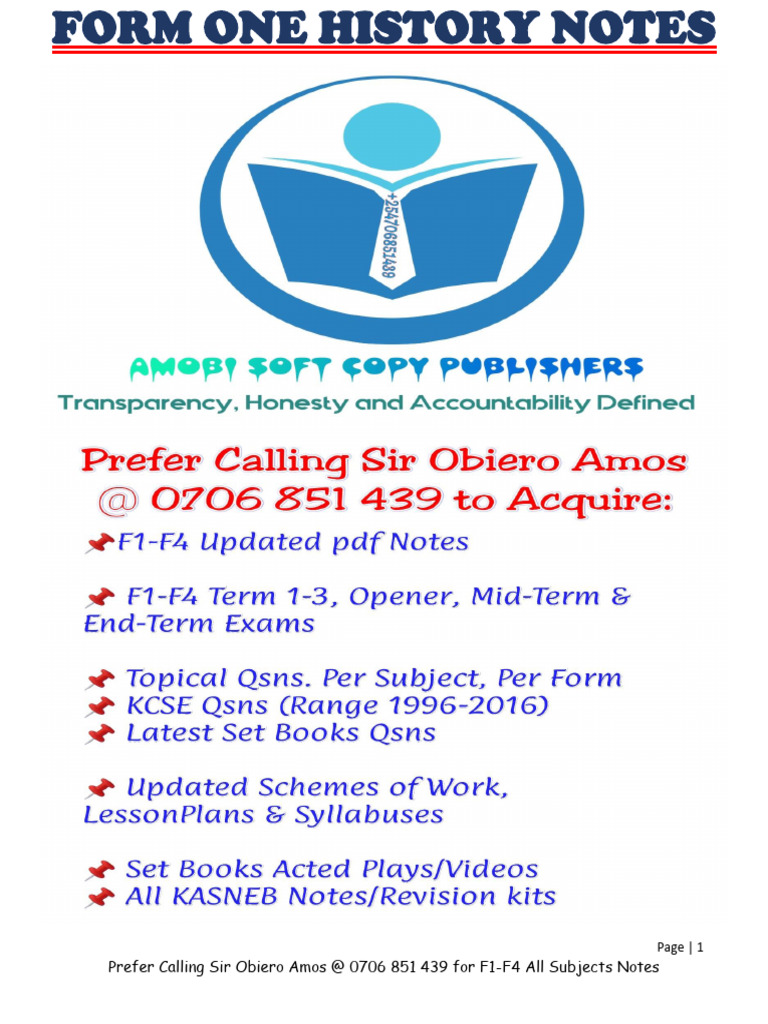 F1 History Notes-1 | PDF | Archaeology | Hominidae