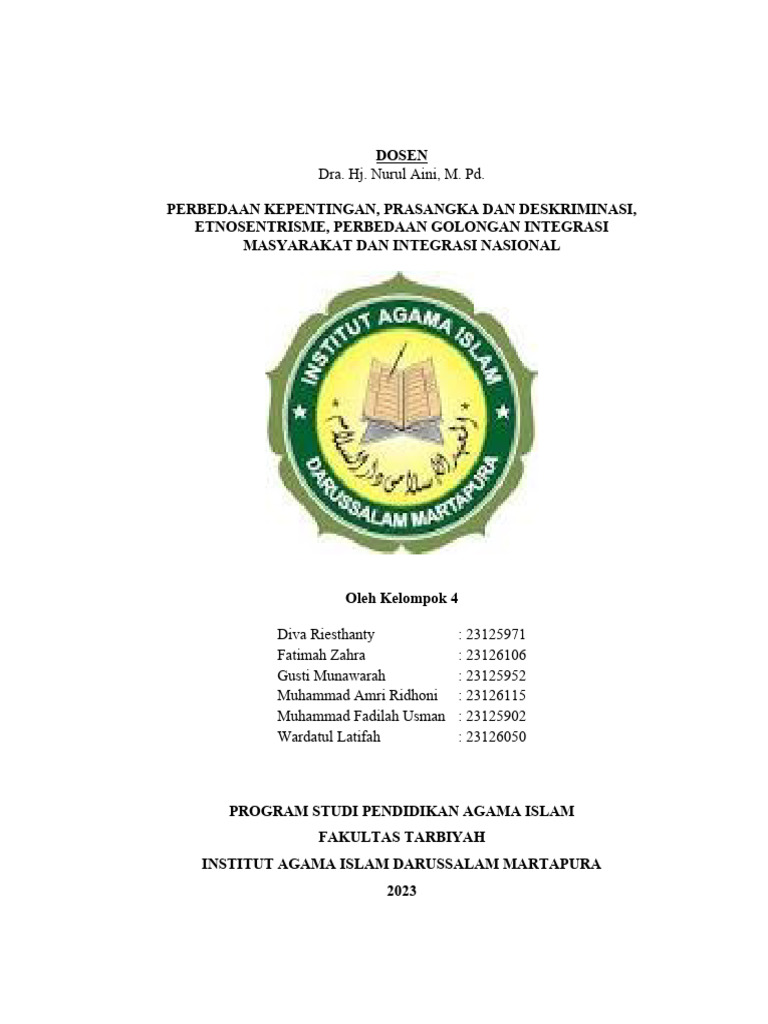 Makalah Perbedaan Kepentingan IAD, IBD, IsD Kel.4 | PDF