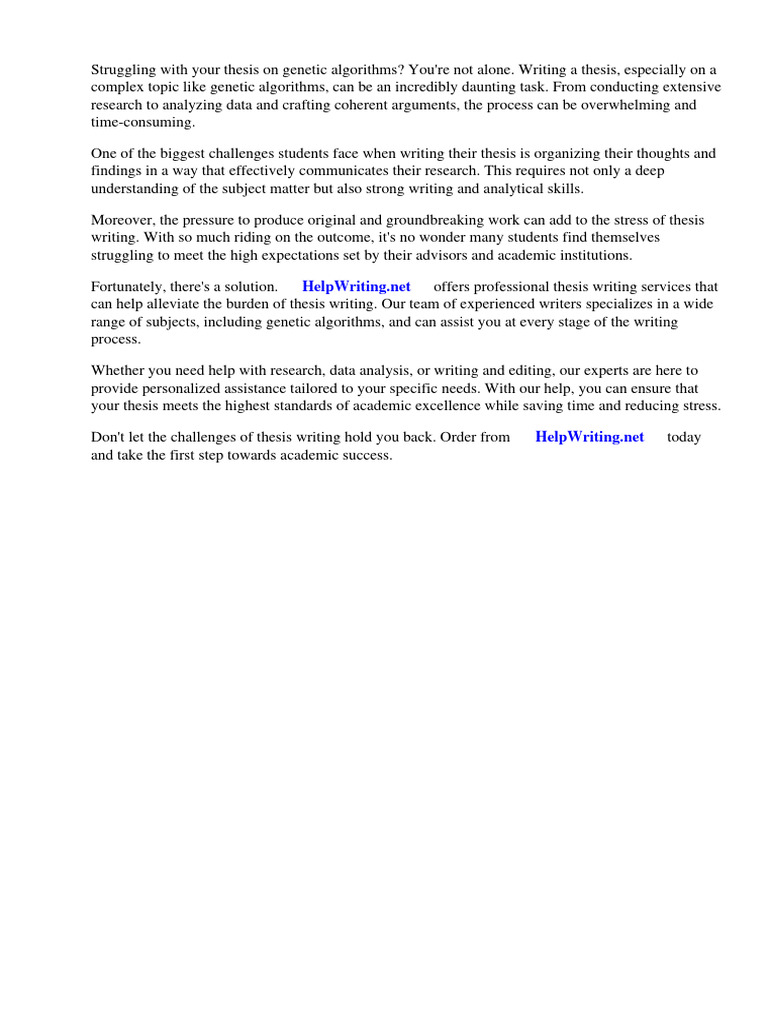 Thesis Genetic Algorithm PDF | PDF | Genetic Algorithm | Algorithms