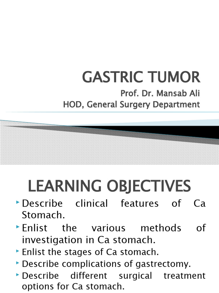 Gastric Tumor | PDF | Cancer | Medicine