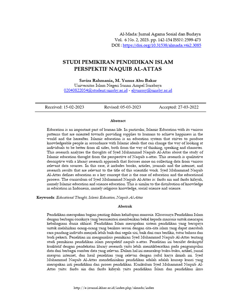 Studi Pemikiran Pendidikan Islam | PDF | Abrahamic Religions