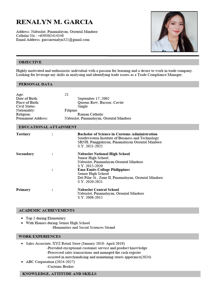 Renalyn Resume | PDF