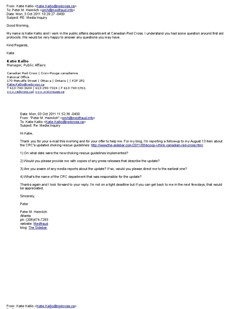 Canadian Red Cross Choking Guidelines Update | PDF | First Aid ...