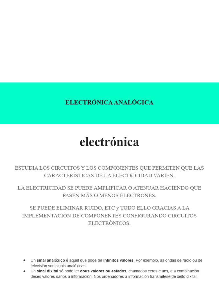 ELECTRÓNICA Analógica2024 4 de Eso | PDF | Transistor | Electrónica
