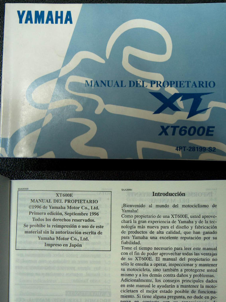 Yamaha Xt Pdf