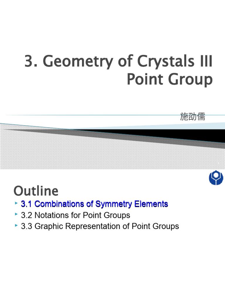 3-Geometry of Crystals III Point Group | PDF | Euclid | Artistic Techniques