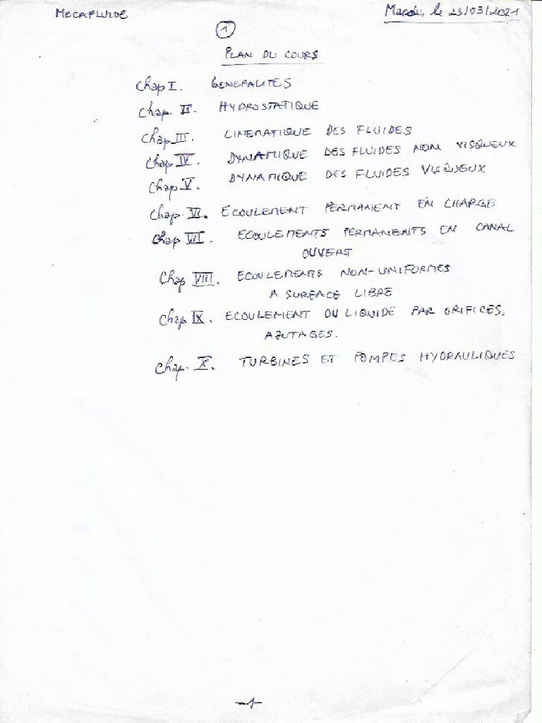 Note Numerisee Mecanique Des Fluides g2 | PDF