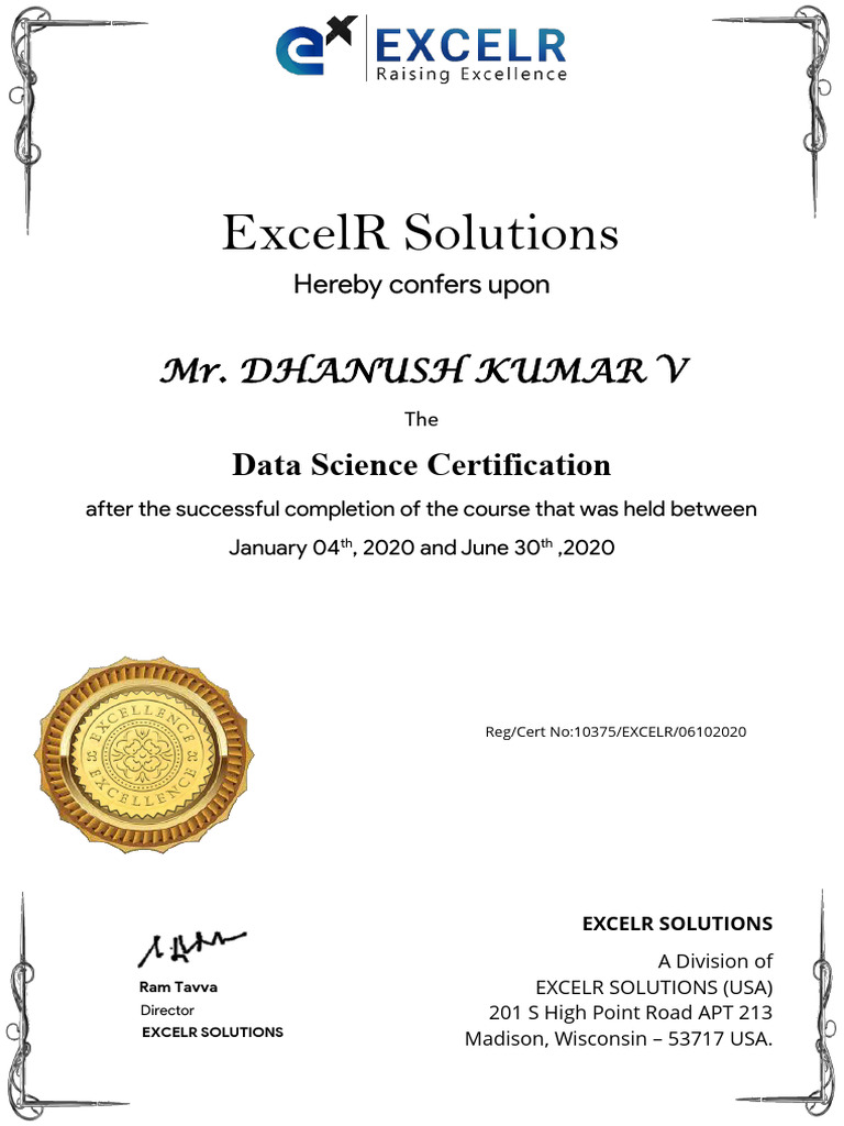 Data Science- Excelr | PDF Data Science- Excelr | PDF
