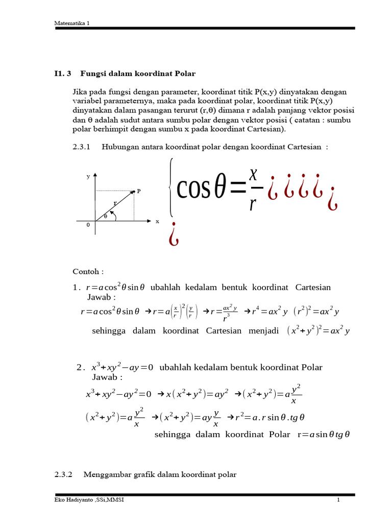 Fungsi dan Grafik Koordinat Polar | PDF