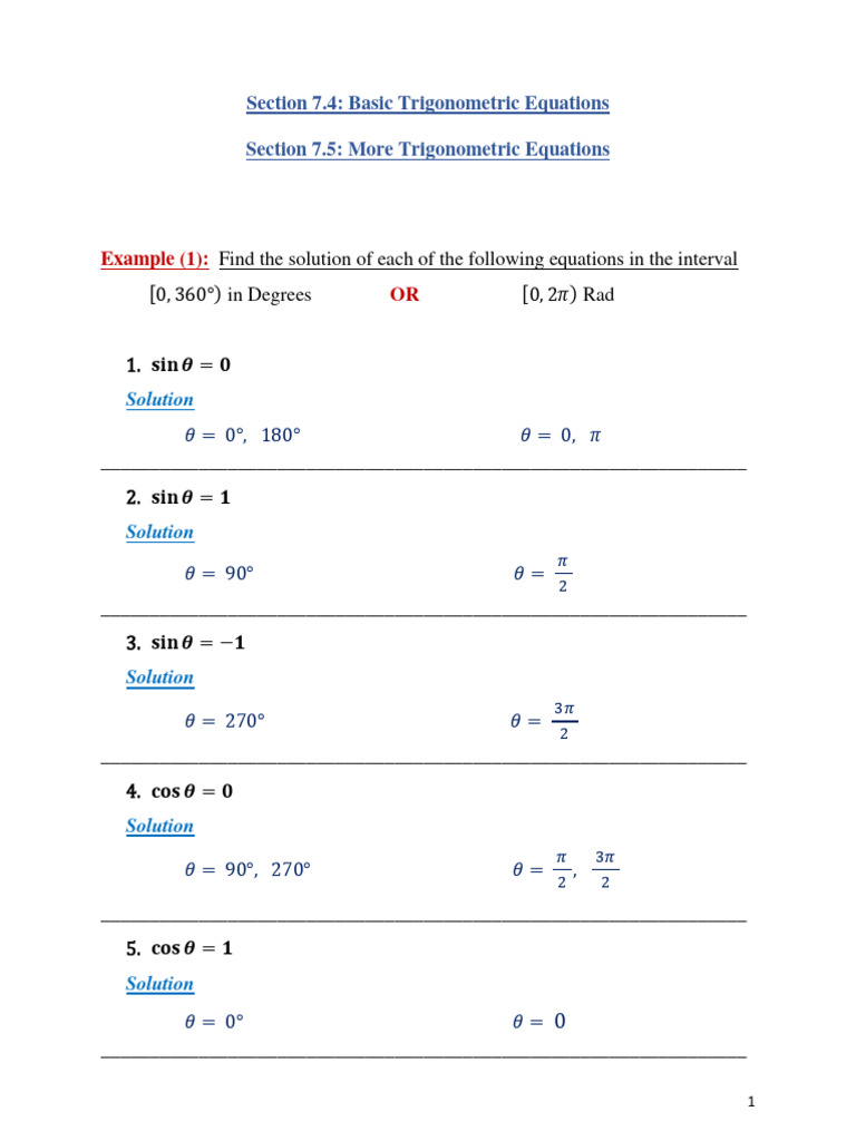 Section 7 - 4 and 7 - 5 | PDF