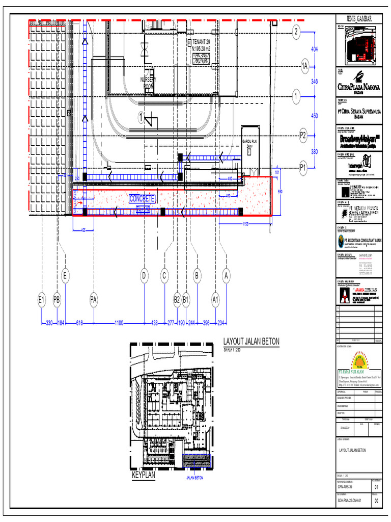 1.layout Jalan Beton | PDF