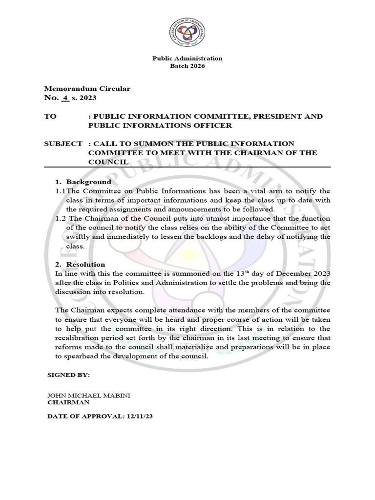 Sample Memorandum | PDF