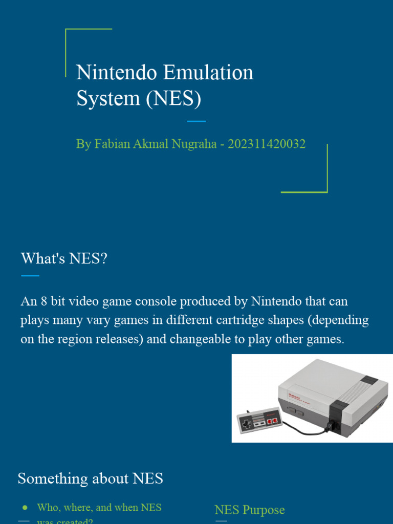 Nintendo Emulation System (NES) | PDF