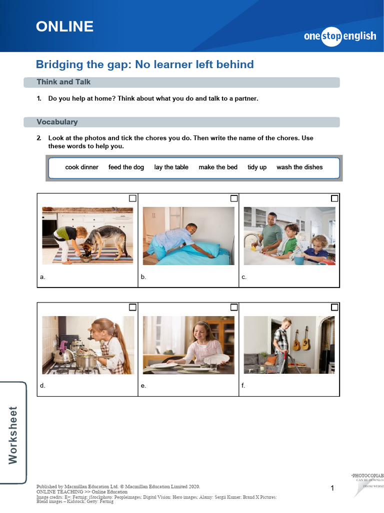 Online Education Bridging The Gap Worksheet 770530 | Download Free PDF ...