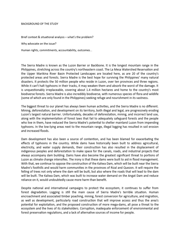 Background of The Study | PDF