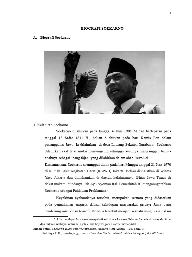 Biografi Lengkap Ir. Soekarno | PDF | Filsafat | Agama & Spiritualitas