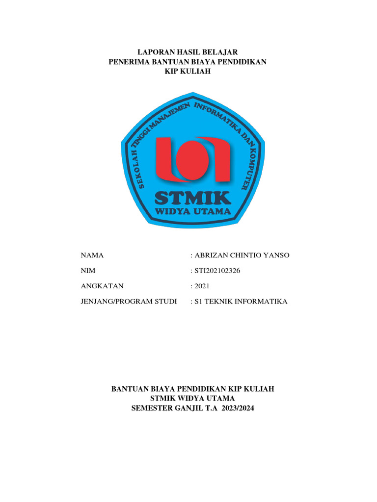 2024lampiran - 6 - Laporan - Hasil - Belajar - Kip - Stmik - Widya - Utama - Abrizan Chintio ...