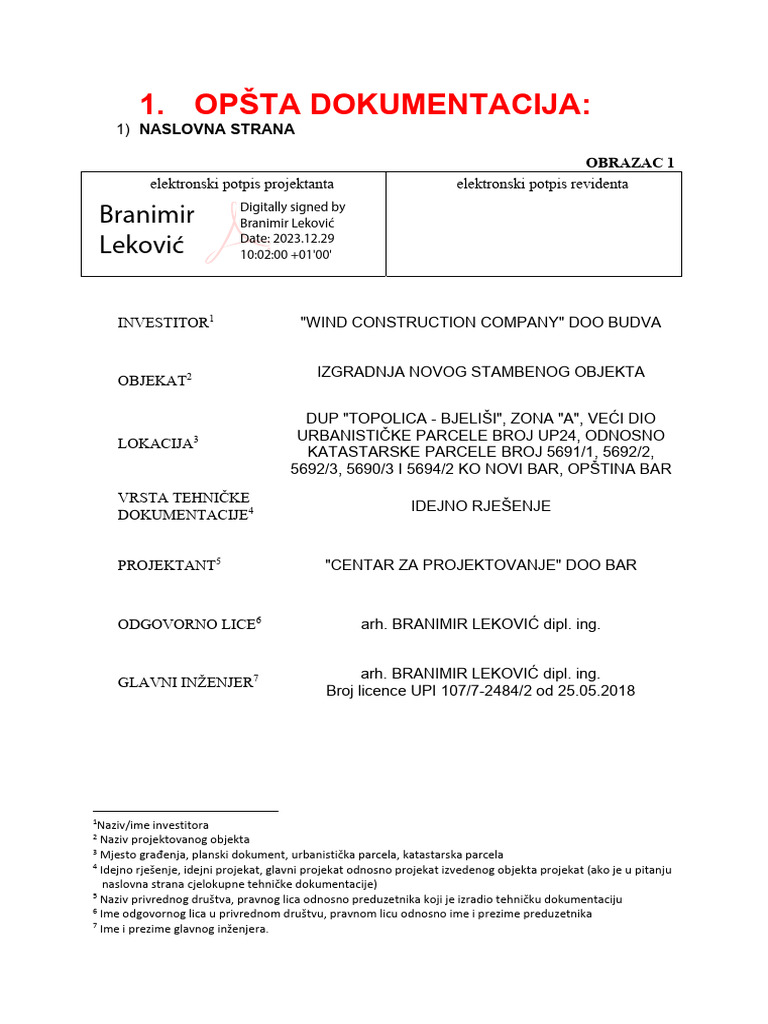 Idejno Rjesenje Wind Construction Company - Ep | PDF