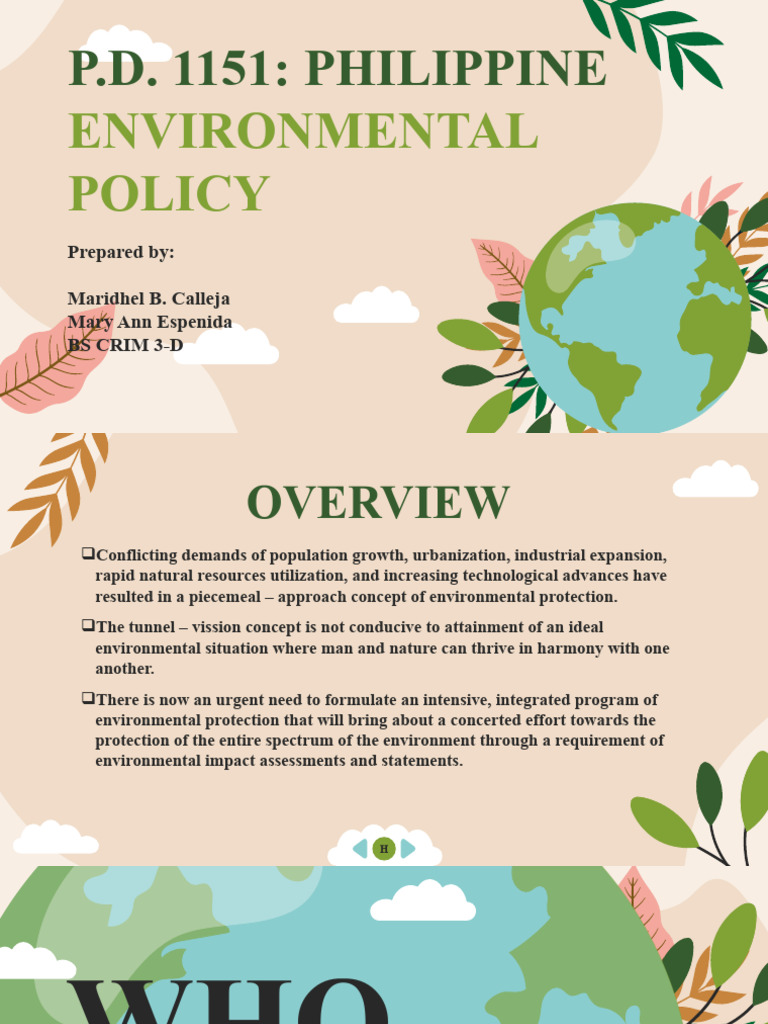 in PD 1151 | Download Free PDF | Environmental Impact Assessment ...