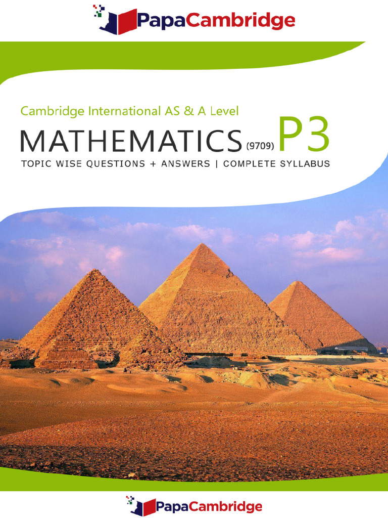 Maths 9709 Paper 3 - Trigonometry | PDF