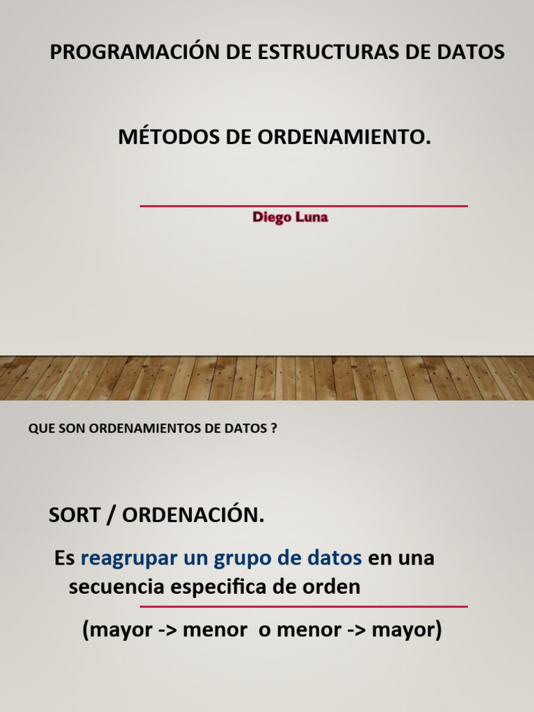 Metodos de Ordenamiento | PDF