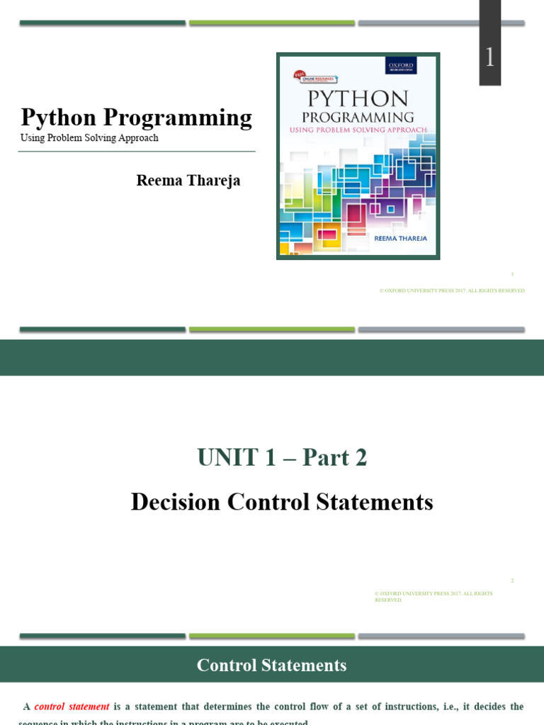 Decision Control Statements - Part 2 | PDF | Control Flow | Parameter (Computer Programming)