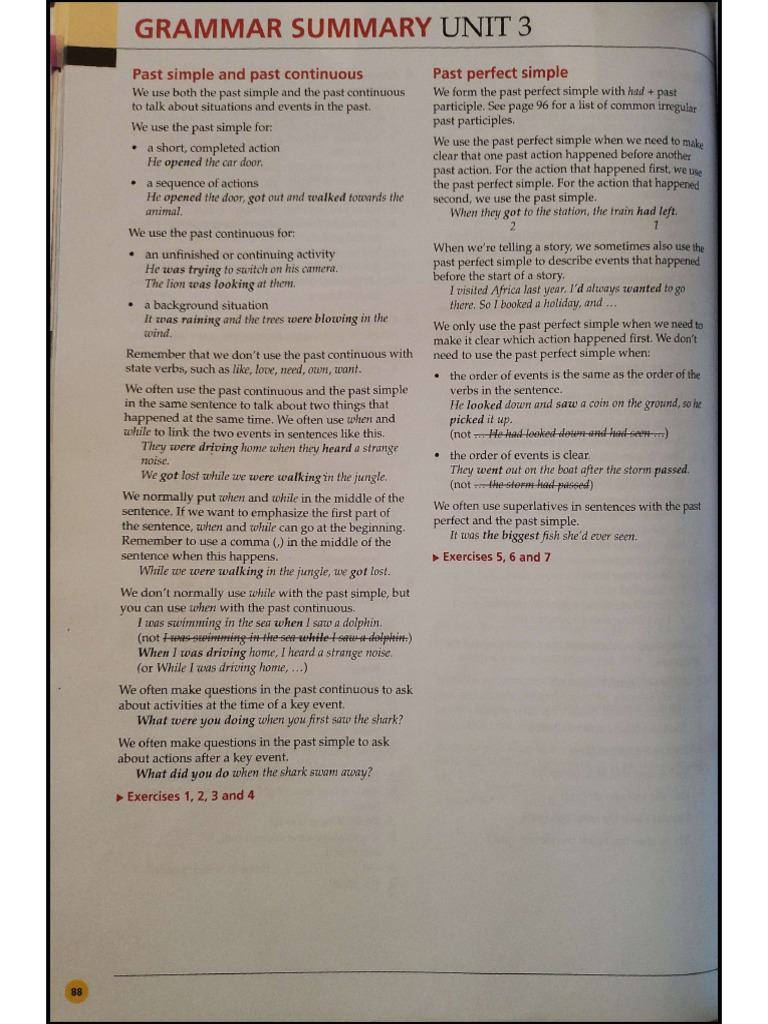 Grammar Summary Unit3-1 | PDF