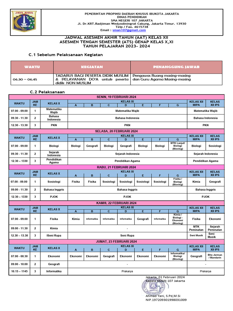 2.jadwal Ats & Aat 2024 | PDF