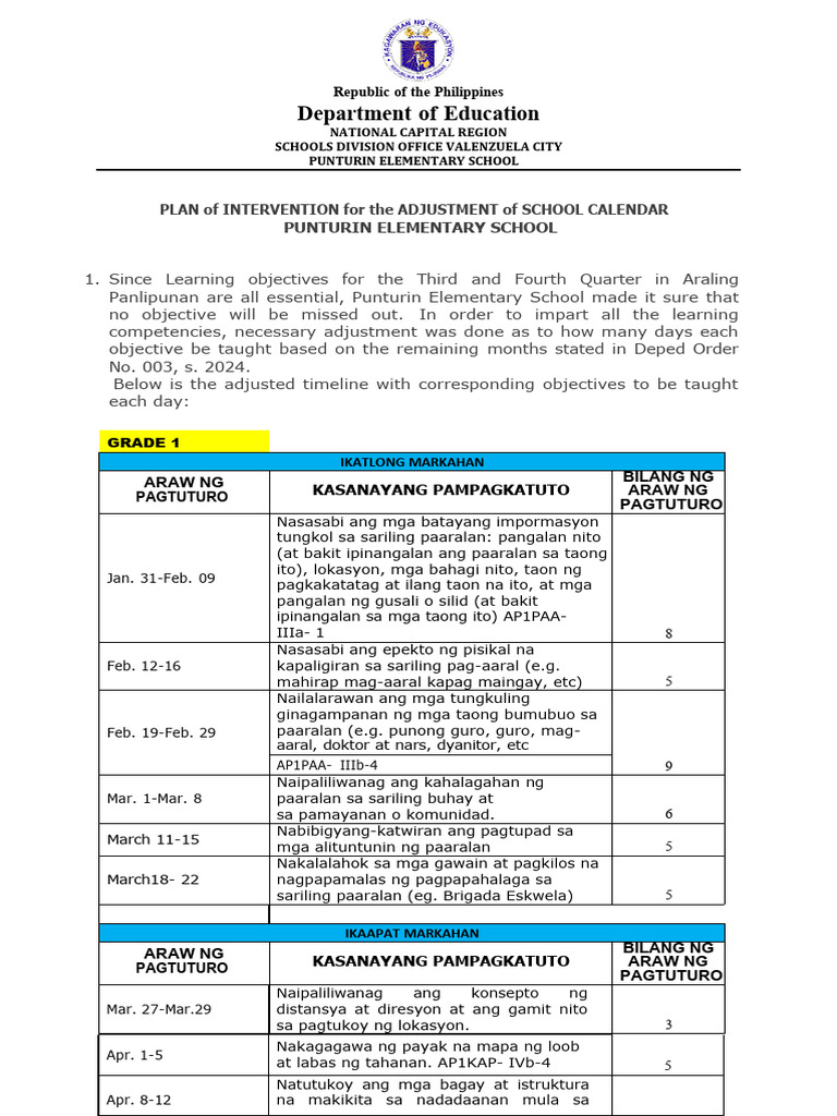 Intervention Plan AP | PDF