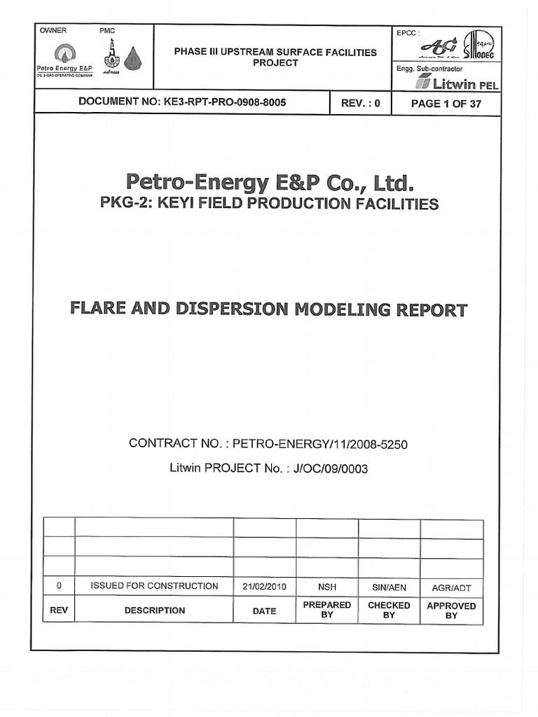 Flare and Disp Model Report (Adv Copy) | PDF