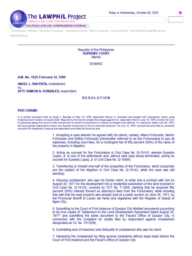 A.M. No. 1625 Gonzalez | PDF