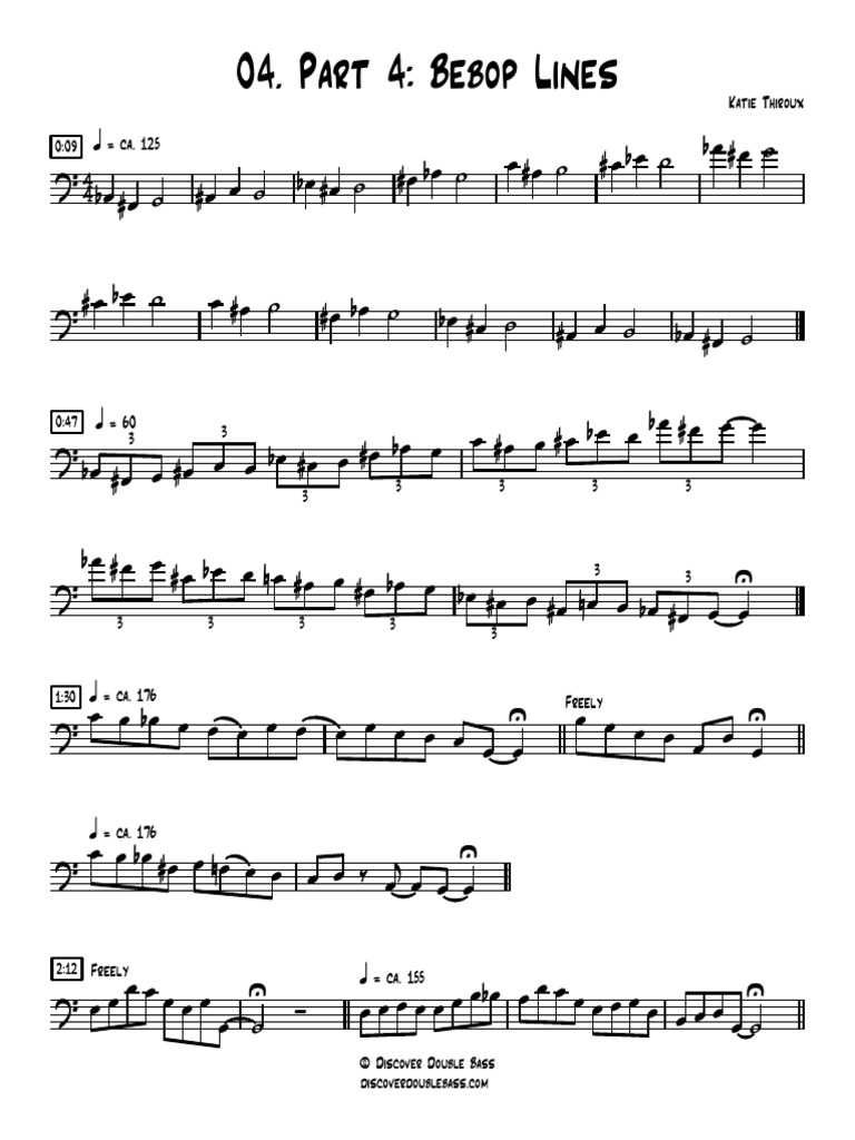 Katie Thiroux 04. Pt. 4 Bebop Lines | PDF