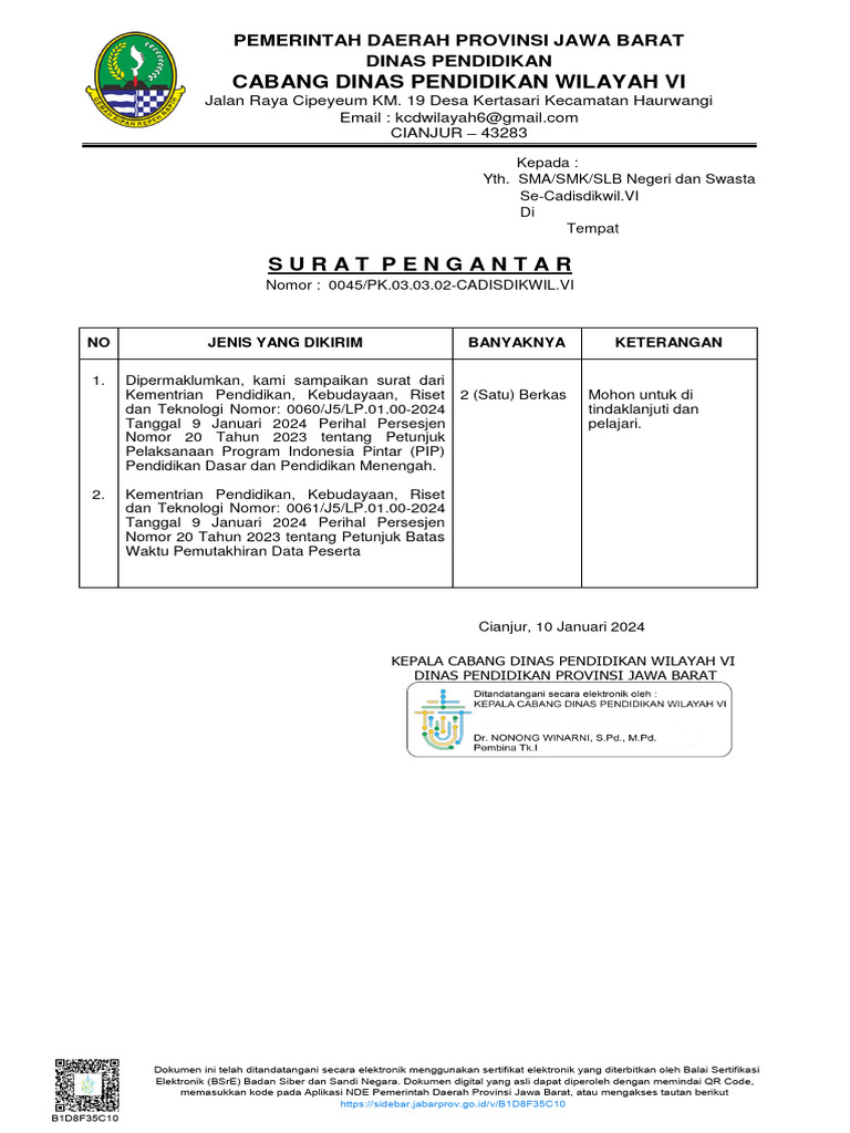0045-Pengantar Pemutakhiran Data Dan Juknis Pip 2024 | PDF